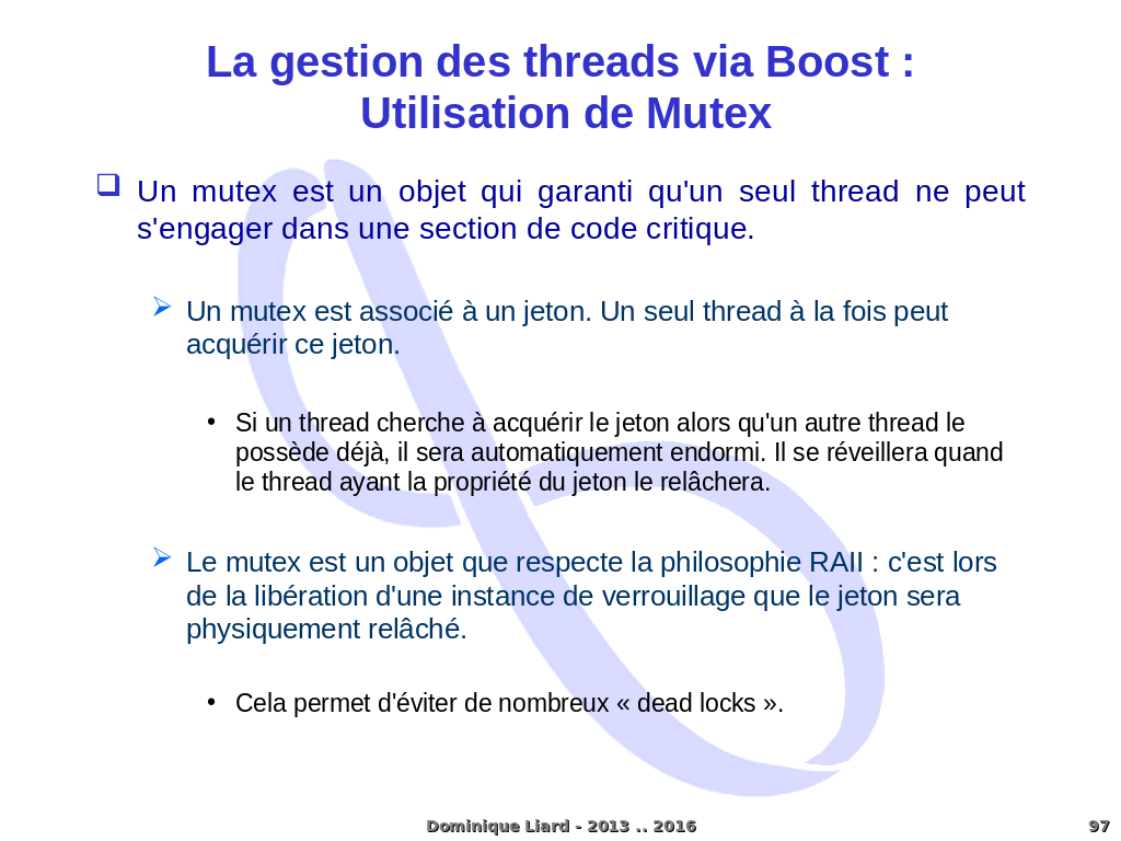 Programmation C++ avec les librairies Boost - La gestion des threads via Boost : Utilisation de ...