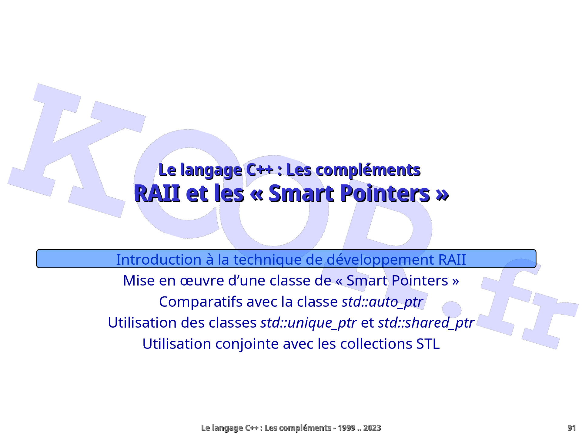Le langage C++ - Les compléments - Le langage C++ : Les compléments ...