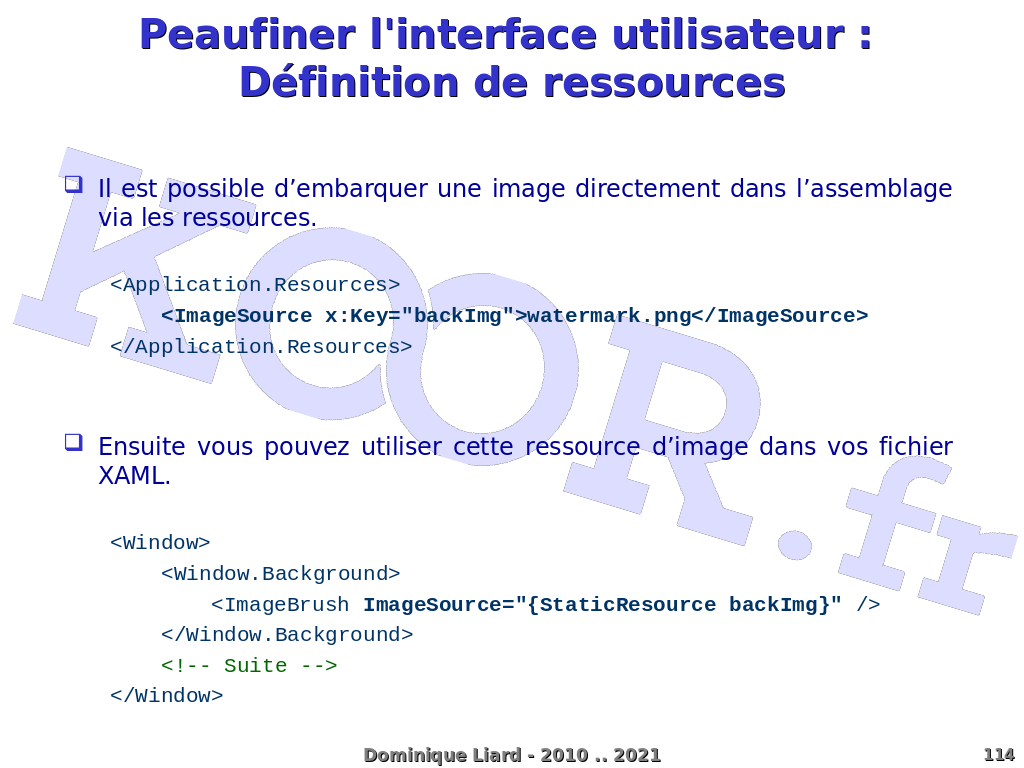 WPF (Windows Presentation Foundation) en C# - Peaufiner l'interface ...