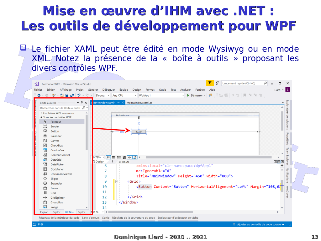 WPF (Windows Presentation Foundation) en C# - Mise en document.write ...