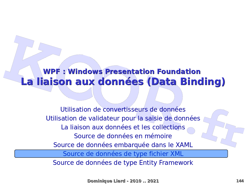 WPF (Windows Presentation Foundation) en C# - WPF : Windows Presentation Foundation La liaison ...