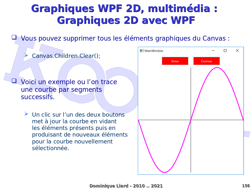 WPF (Windows Presentation Foundation) en C# - Graphiques WPF 2D, multimédia : Graphiques 2D avec WPF