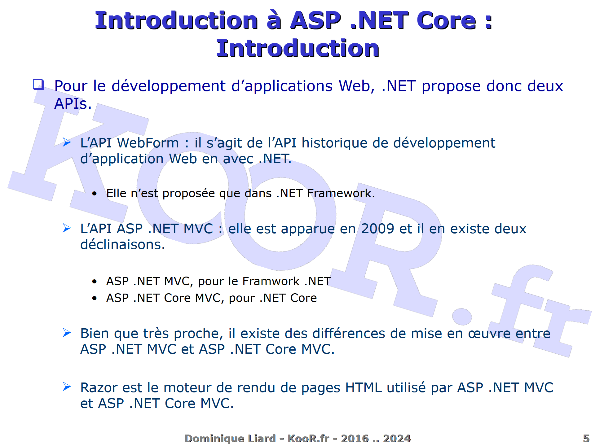 Programmation ASP .NET Core avec C# (approche MVC) - Introduction à ASP ...