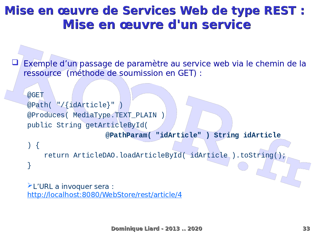 Mise en oeuvre de Web Services RESTful en Java - Mise en document.write ...