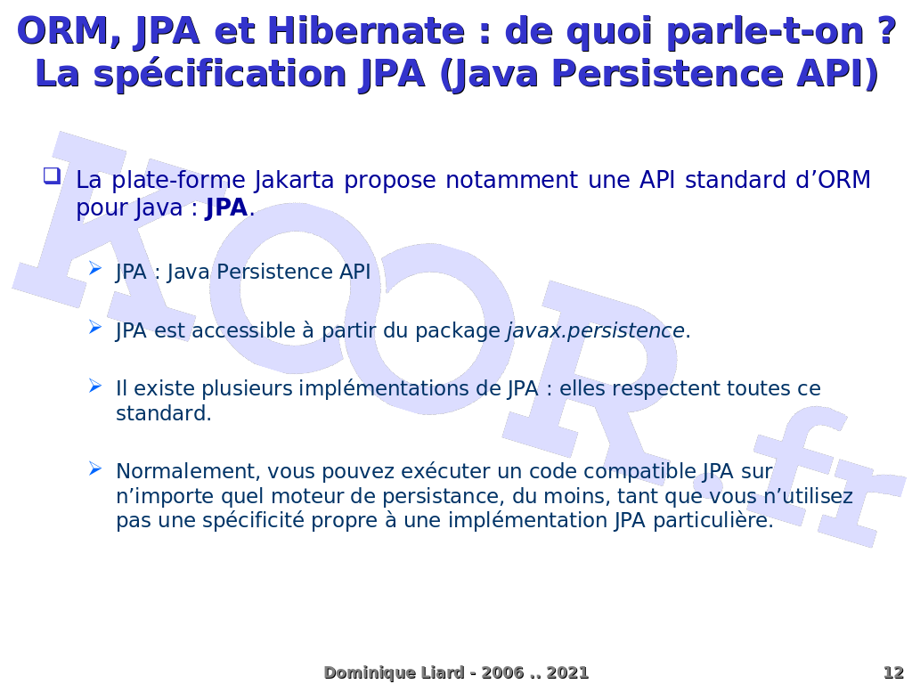 Gérer la persistance des données avec JPA/Hibernate - ORM, JPA et ...