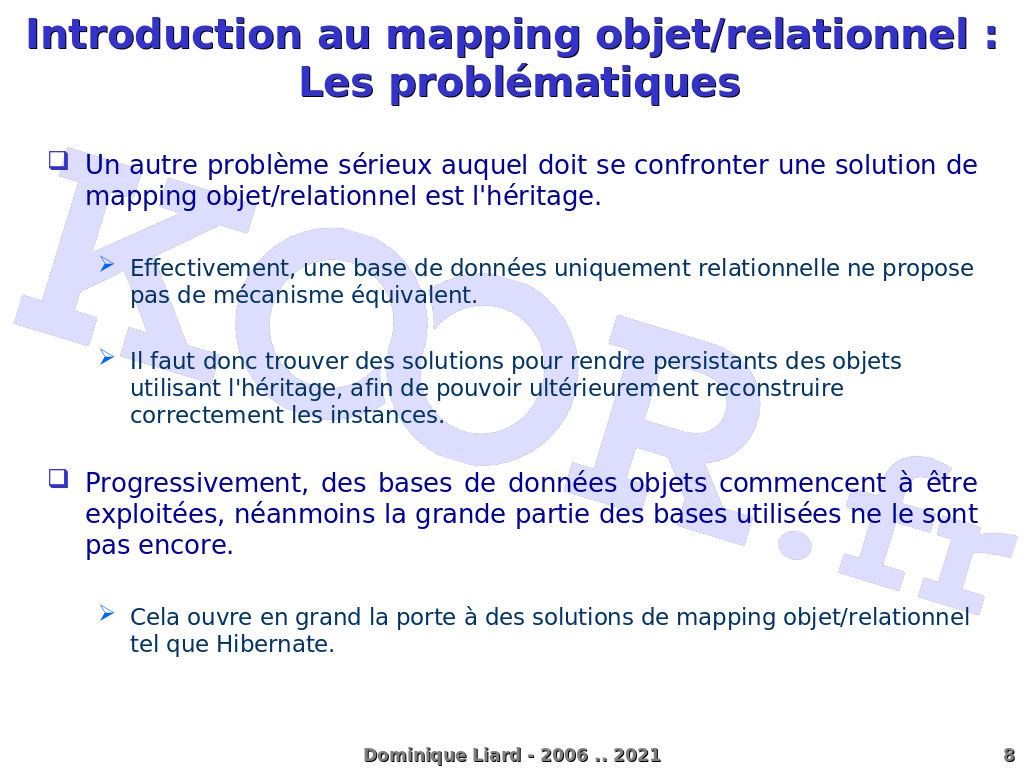 Gérer la persistance des données avec JPA/Hibernate - Introduction au mapping objet/relationnel ...