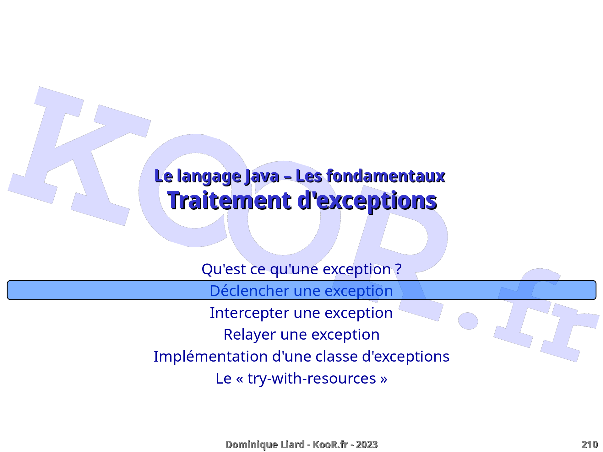 Le langage Java - Les fondamentaux - Le langage Java - Les fondamentaux ...