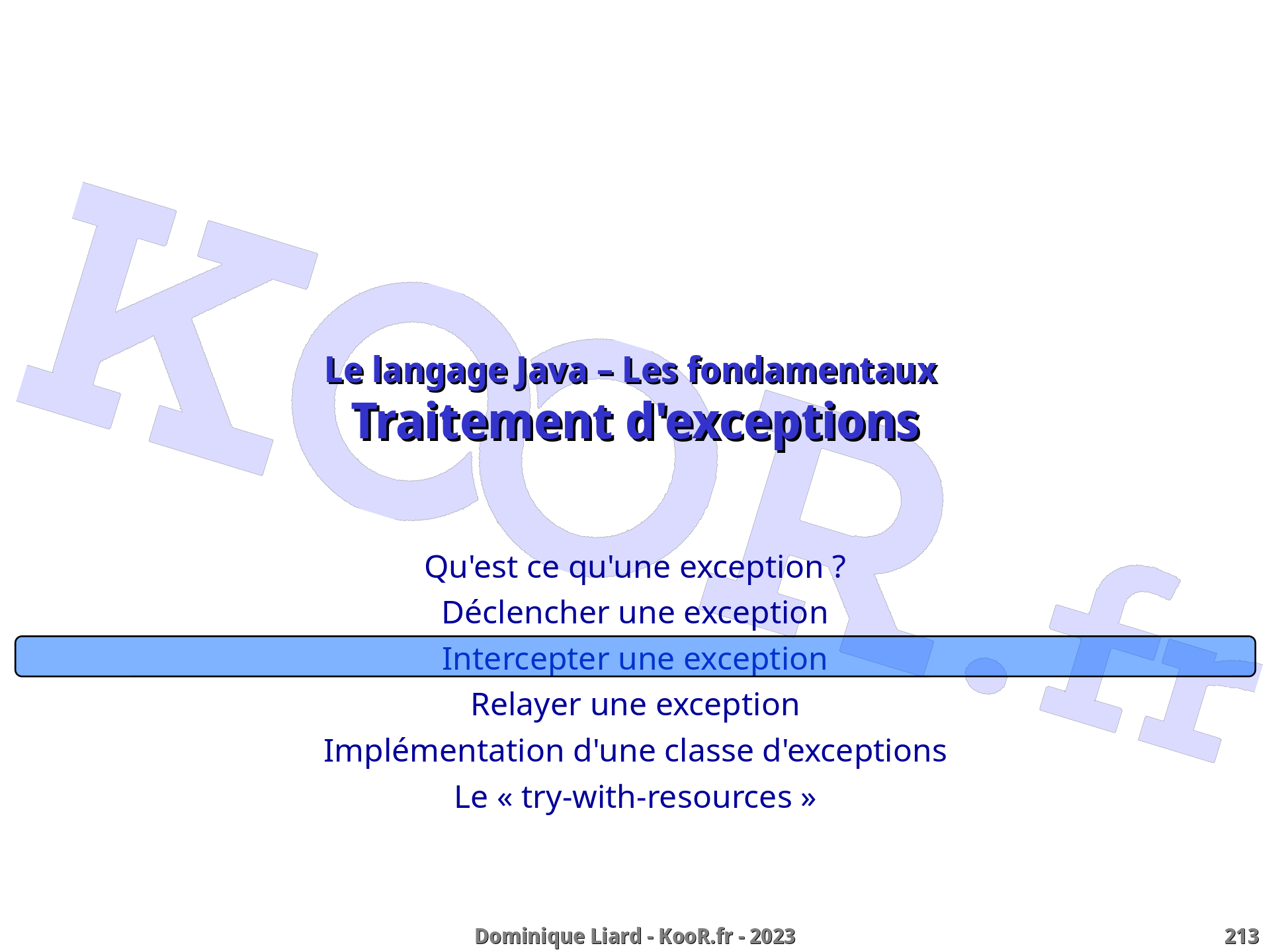 Le langage Java - Les fondamentaux - Le langage Java - Les fondamentaux ...