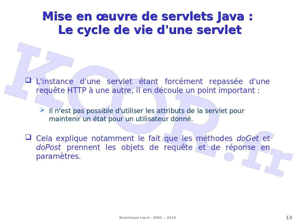 Mise en oeuvre de Servlets - Mise en document.write('\u0153'); uvre de ...