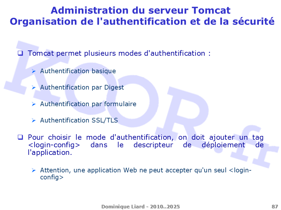 Administration Tomcat